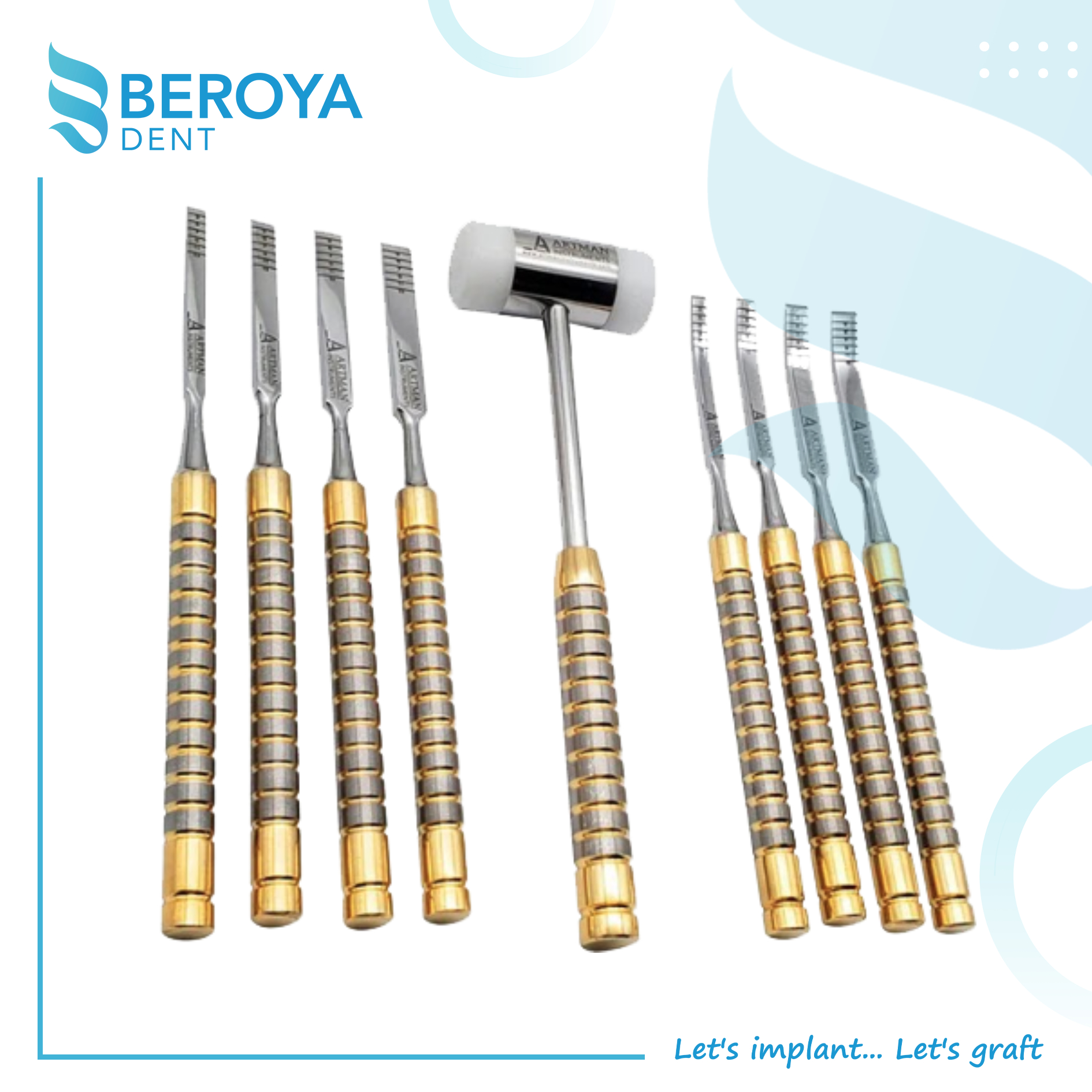 Bone Ridge Splitting Chisels Set – beroyadent.com